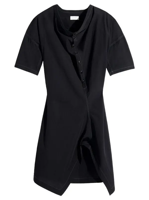 LEMAIRE Cotton Short Dress - Black