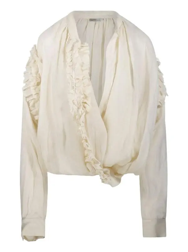 Dries Van Noten Cenver Embroidered Shirt - White