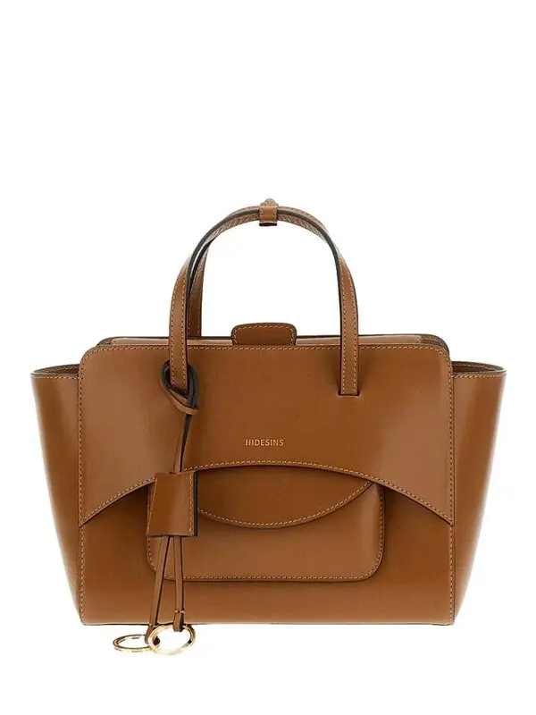 HIDESINS Flap Medium Leather Tote - Brown