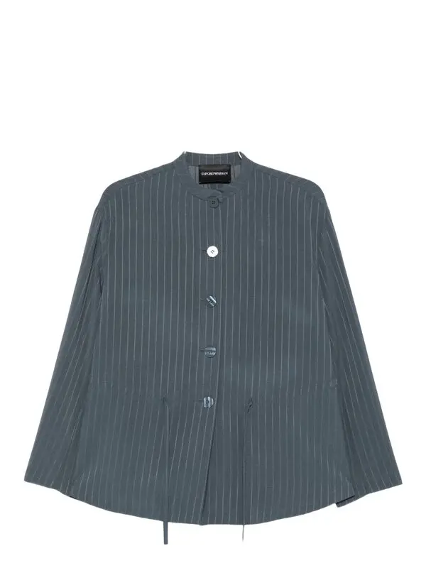 Emporio Armani Pinstriped Jacket - Grey