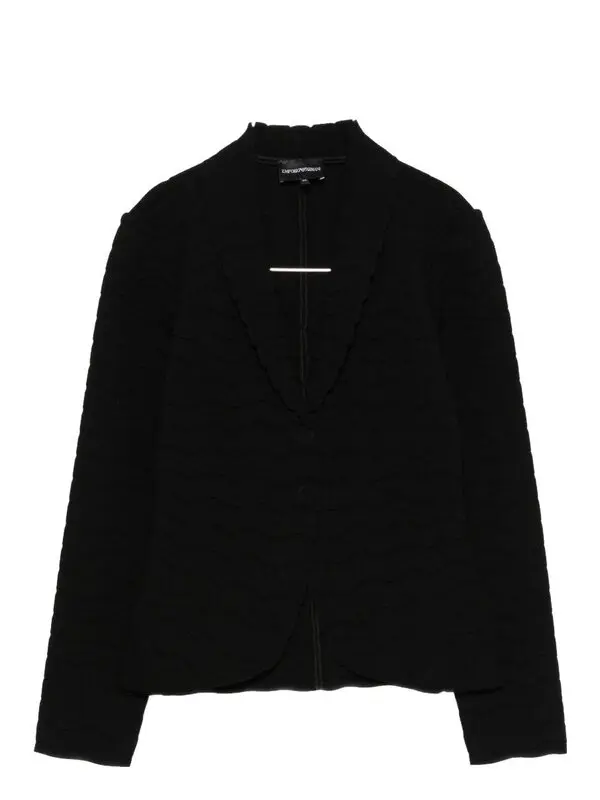 Emporio Armani Single-breasted Blazer Jacket - Black