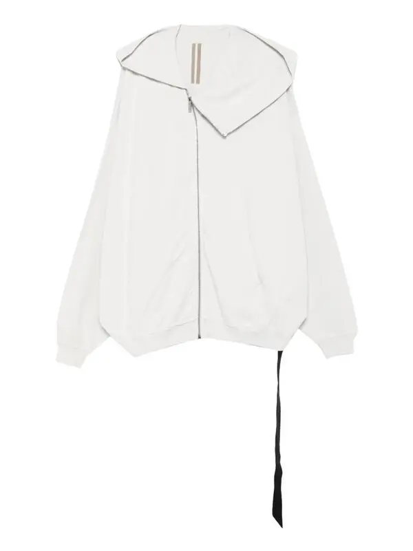 Rick Owens Zipped Hoodie - White