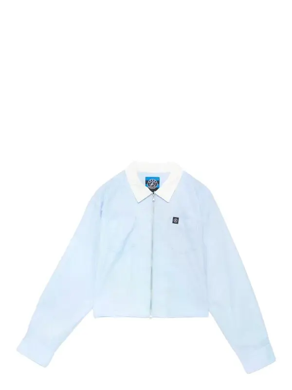 AGNES B. Checker Zip-fastening Shirt - Blue