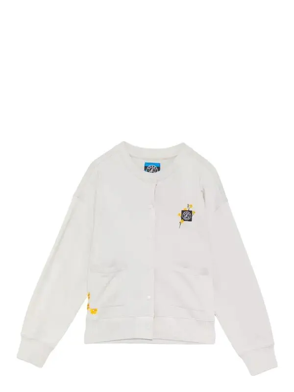 AGNES B. Snap Pocket Cardigan - Grey