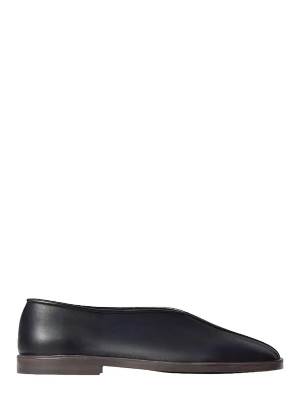 LEMAIRE Flat Piped Slipper - Black