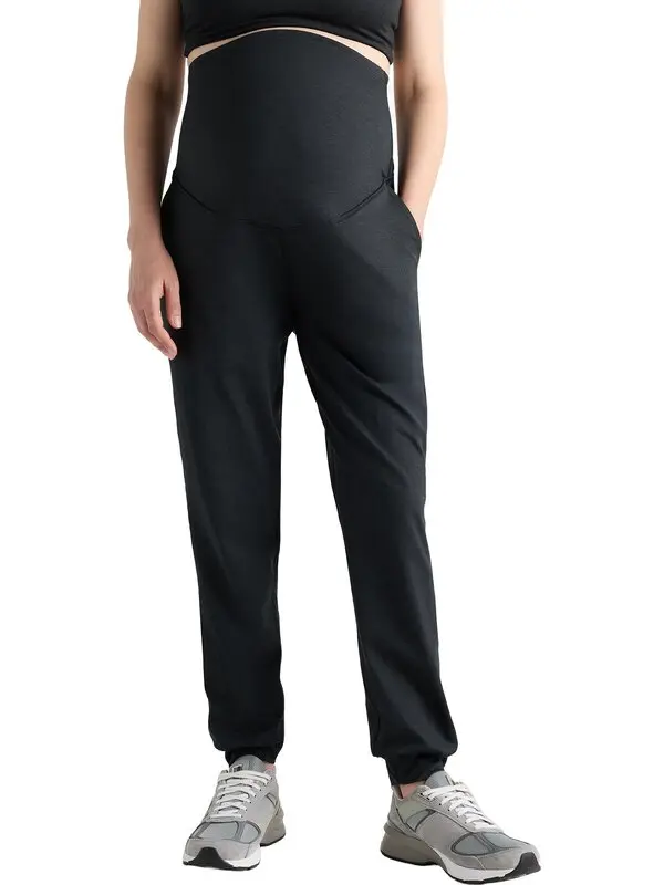 Quince Ultra-soft Maternity Joggers - Heather Black