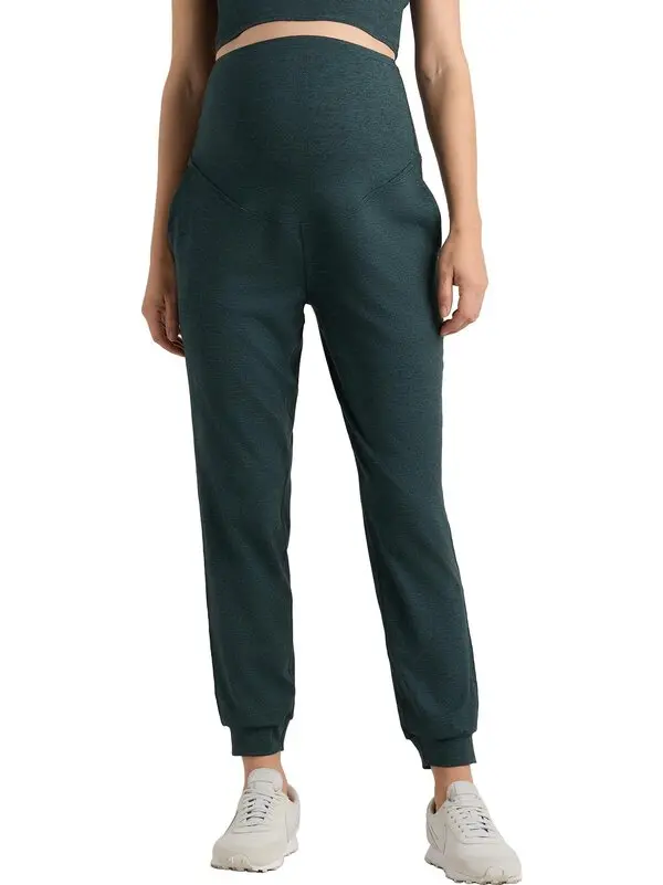 Quince Ultra-soft Maternity Joggers - Heather Green