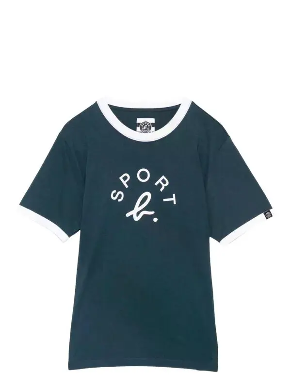 AGNES B. Arch Logo-print T-shirt - Blue