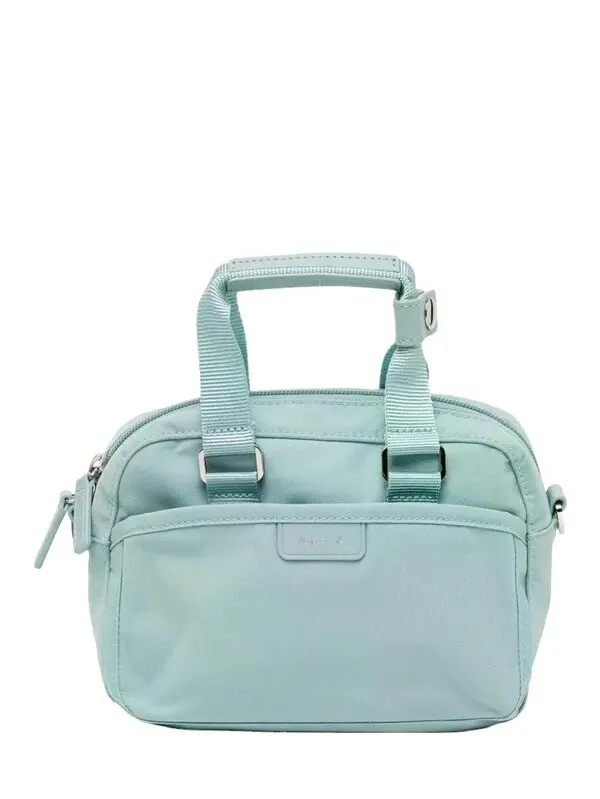 AGNES B. Boston Top Handle Bag - Blue