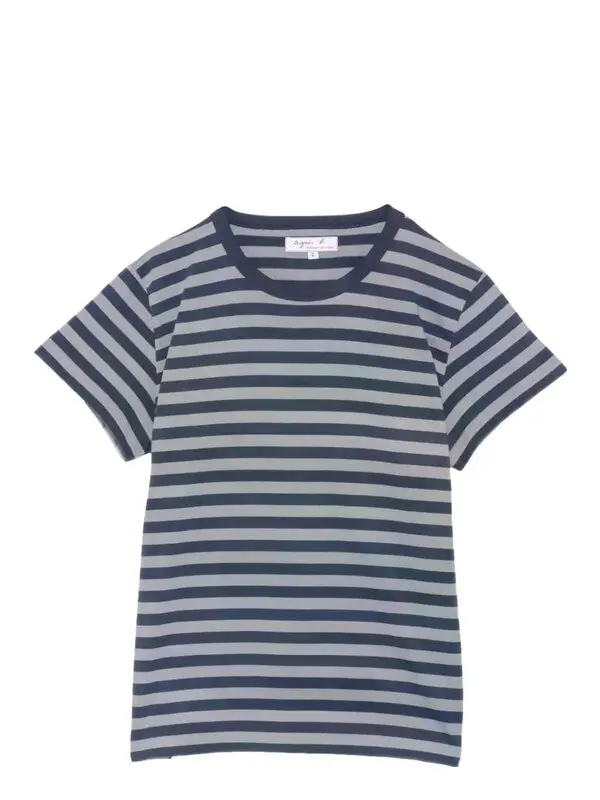 AGNES B. Striped Brando T-shirt - Blue