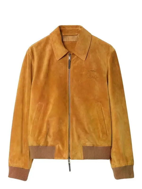 Burberry Suede Harrington Jacket - Neutrals