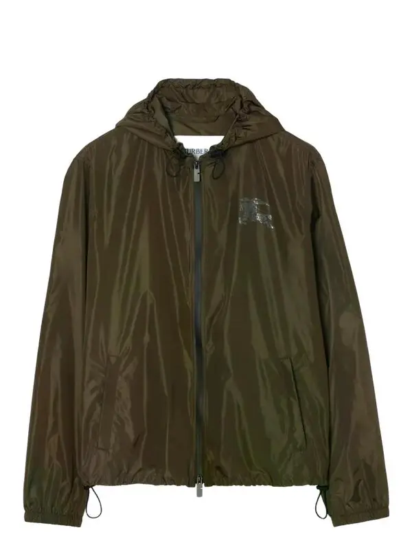 Burberry Equestrian Knight Hooded Jacket - Green