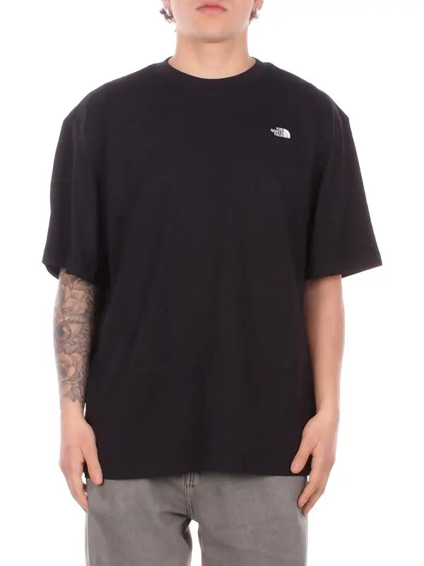 The North Face Contrast Logo Cotton Crewneck T-shirt - Black