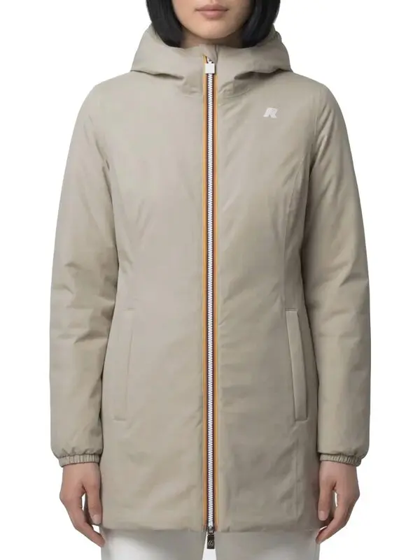K-WAY Zip-up Hooded Jacket - Beige
