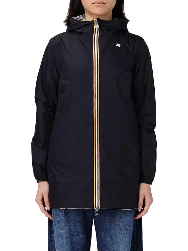 K-WAY Zip-up Hooded Jacket - Black