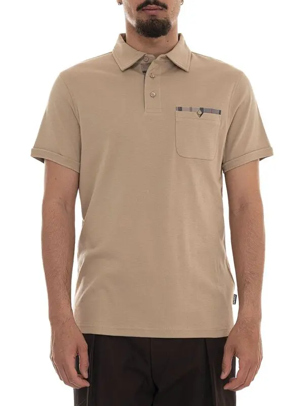 Barbour Cotton Polo Shirt - Beige