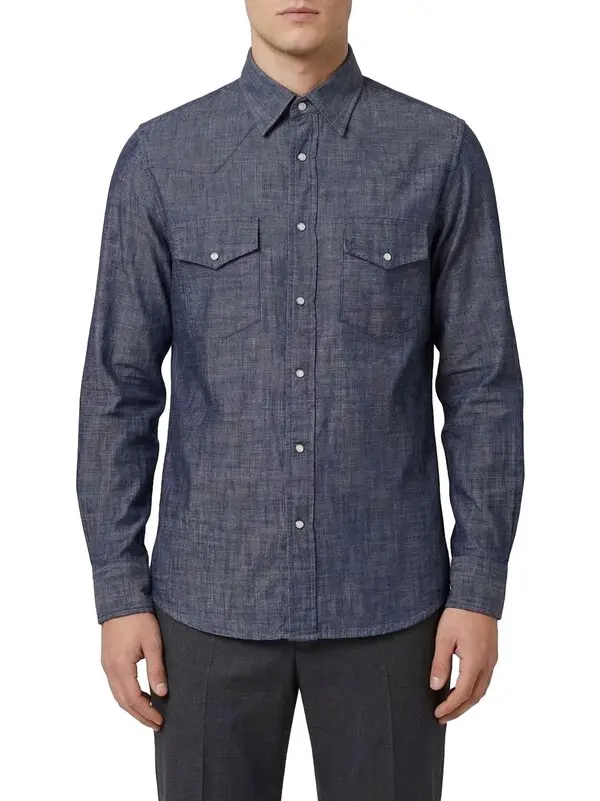 Eleventy Cotton Shirt - Blue