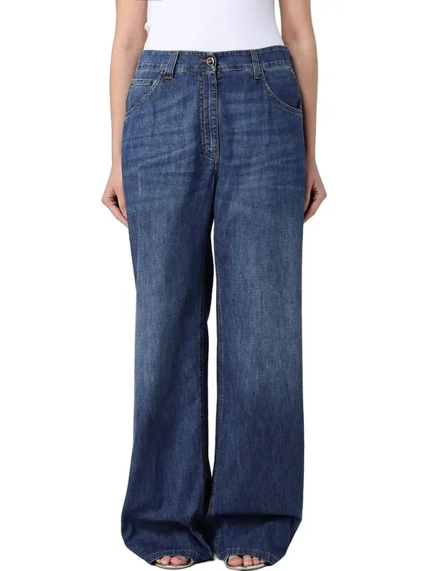 Brunello Cucinelli Wide Leg Jeans - Denim