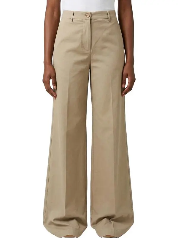 Aspesi Stretch Cotton Flared Trousers - Colonial