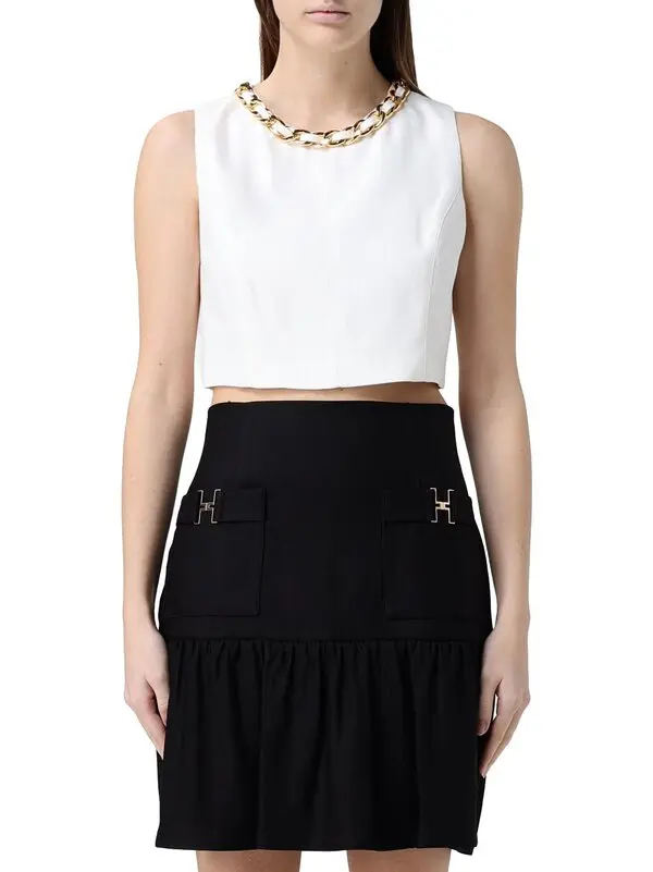 Elisabetta Franchi Sleeveless Top - Ivory