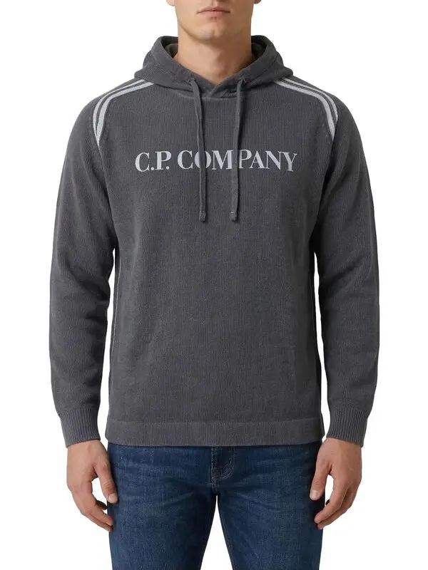 C.P. COMPANY Hooded Sweatshirt With Logo - Blue