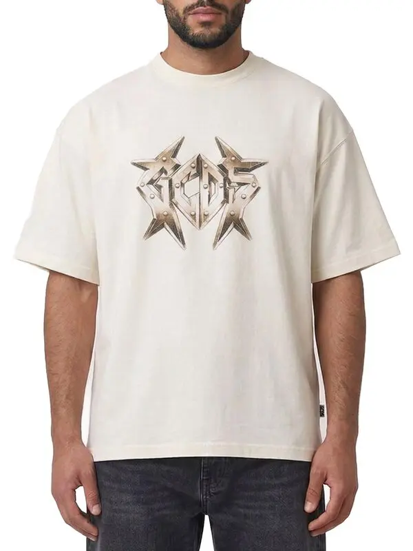 Gcds Cotton Graphic Print T-shirt - Beige