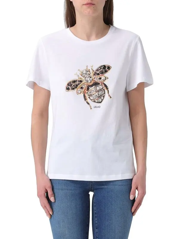 Liu Jo Embellished Seahorse T-shirt - Bianco 3