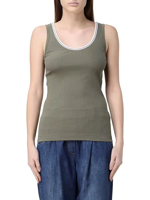 Brunello Cucinelli Ribbed Tank Top - Green