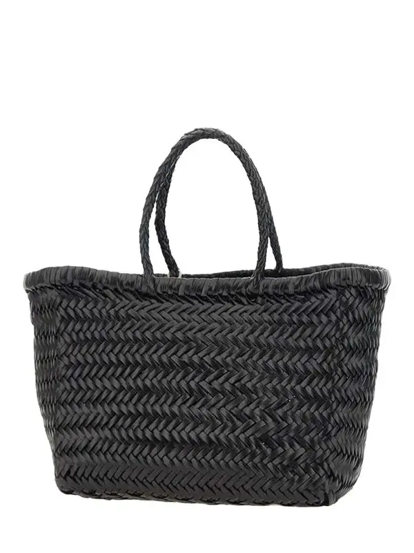 Dragon Diffusion Woven Leather Handbag - Black