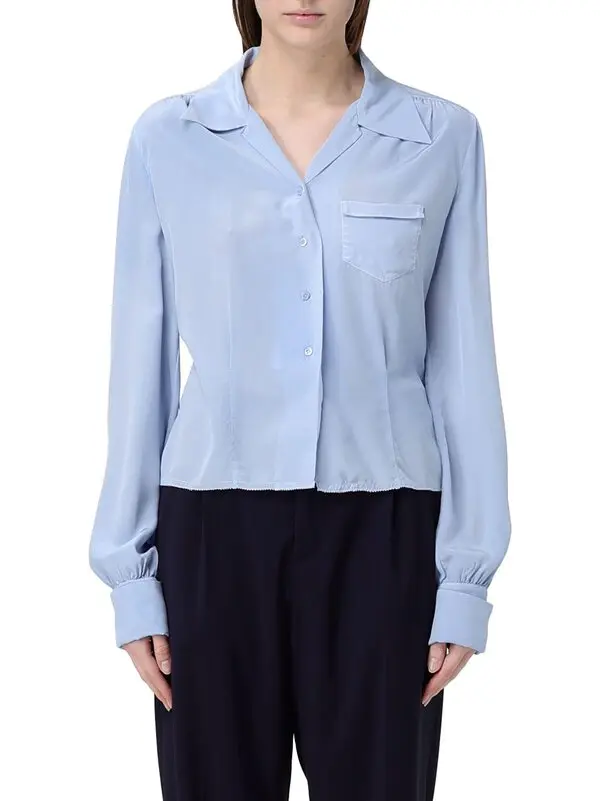 MAISON MARGIELA Silk Shirt - Blue