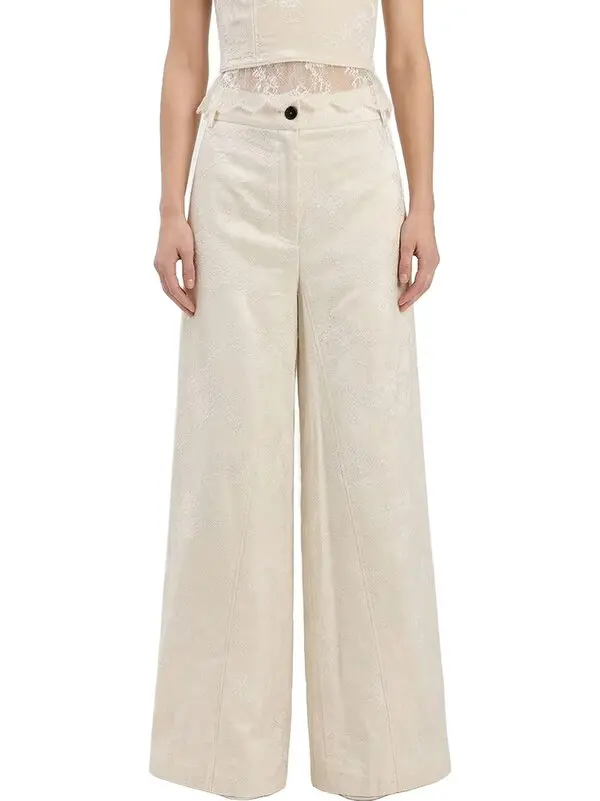 Pinko Wide Leg Pants - Beige
