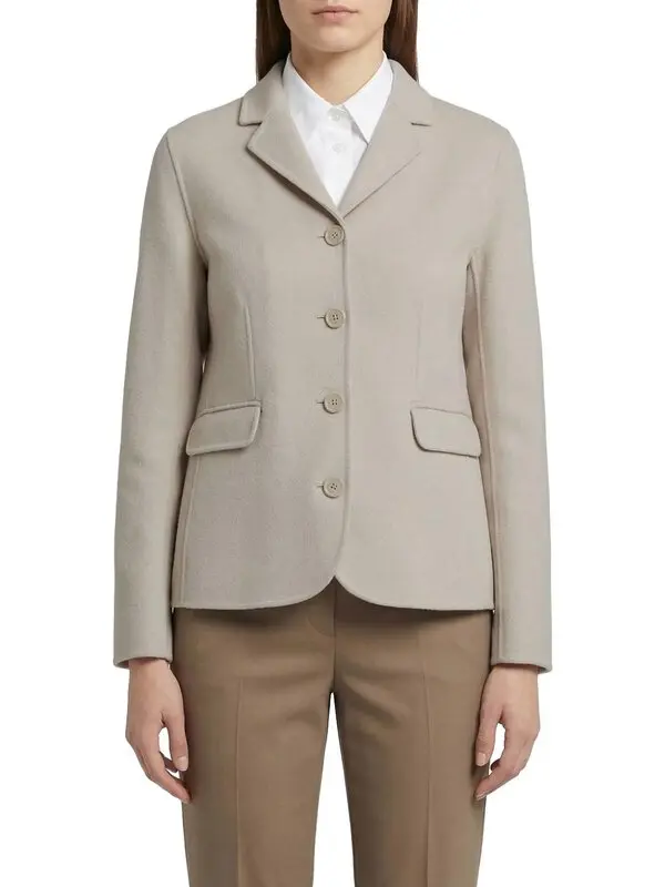 Max Mara Single-breasted Wool Blazer - Grey