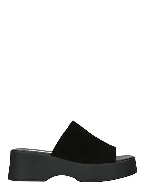 Steve Madden Slinky Heeled Suede Sandals - Black