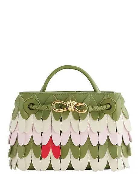 Bottega Veneta Andiamo Leather Clutch - Matcha