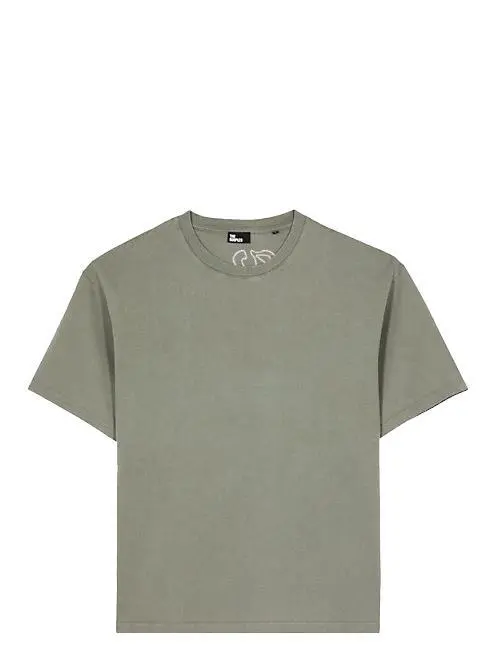 The Kooples Logo-print Short-sleeve Cotton T-shirt - Foret