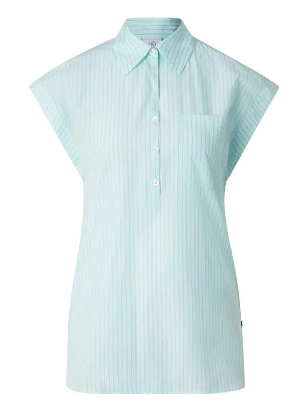 Bogner Hunter Striped Blouse - Cyan-blue
