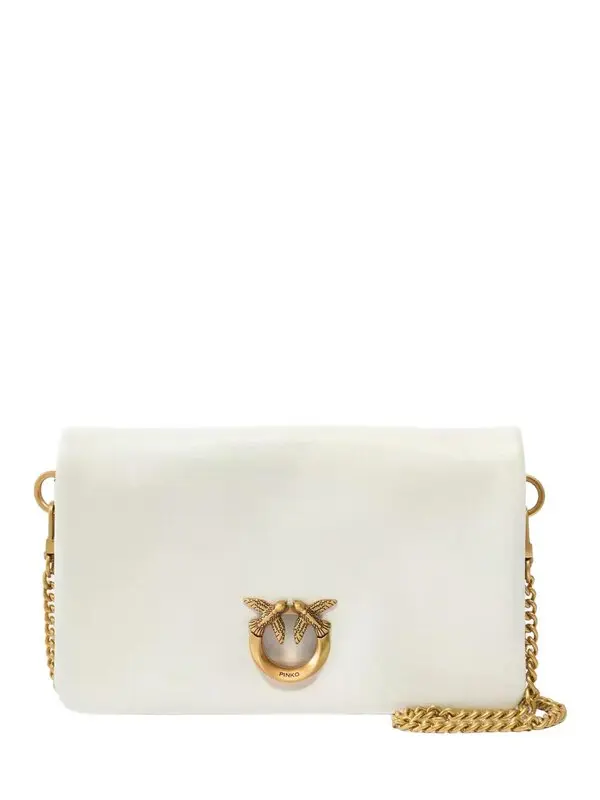 Pinko Love Birds Chain Shoulder Bag - White