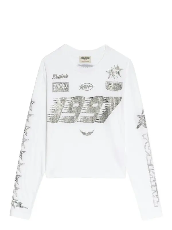 Zadig&Voltaire Io Rhinestone T-shirt - White
