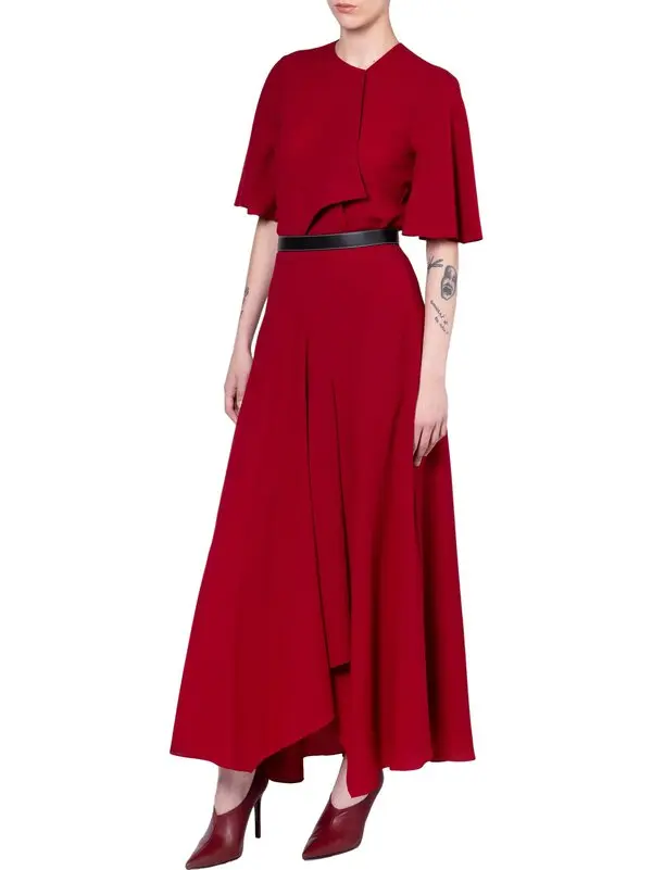 ROKSANDA Asha Asymmetric Maxi Skirt - Red