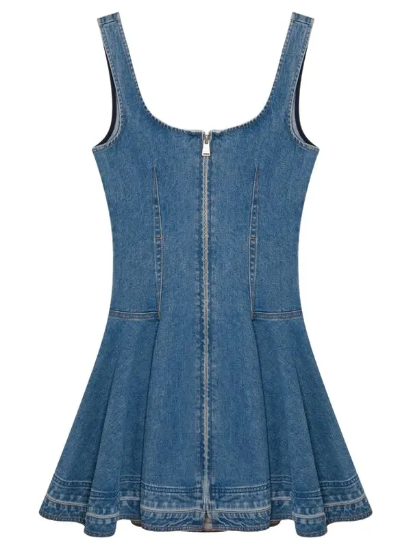 Simkhai Eleodra Denim Fit & Flare Mini Dress - Blue