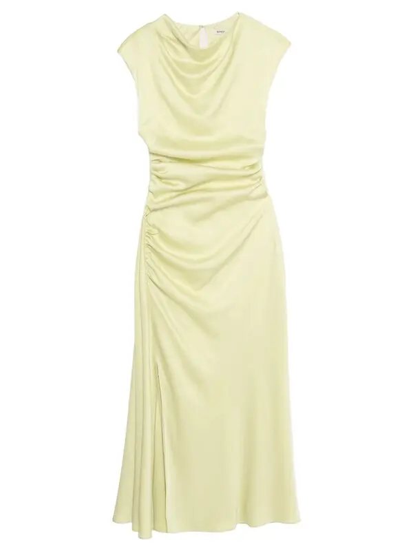 Simkhai Burke Draped Satin Midi Dress - Yellow