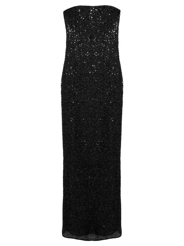 Simkhai Xyla Sequin Strapless Gown - Black
