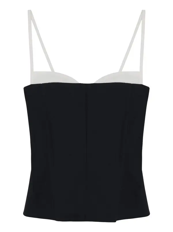 Simkhai Charlee Layered Bustier Top - Black