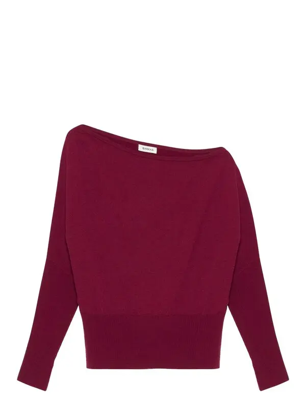 Simkhai Lavina Knit Asymmetric Sweater - Red