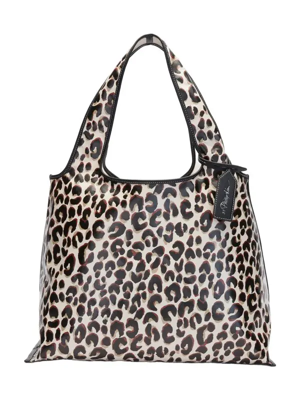 3.1 Phillip Lim Leopard Coated Canvas Market Tote - Neutral