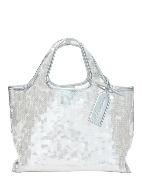 3.1 Phillip Lim Sequin Embellished Mini Market Tote - White