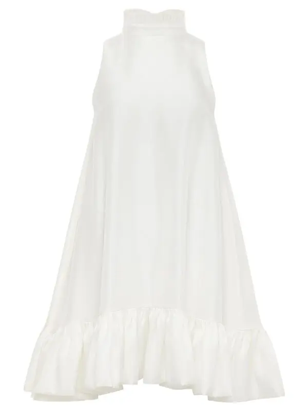 Azeeza Alcott Tiered Mini Dress - White