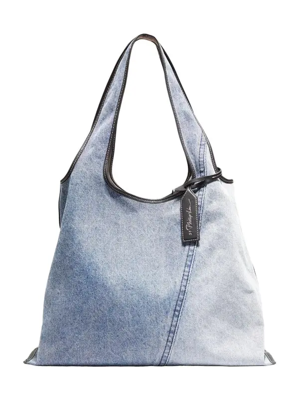 3.1 Phillip Lim Market Patchwork Denim Shoulder Bag - Blue