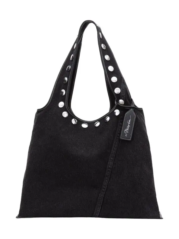 3.1 Phillip Lim Market Stud-embellished Denim Tote - Black