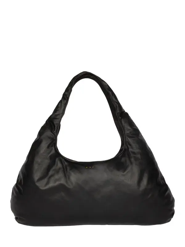 W 78 ST Large Cloud Leather Shoulder Bag - Black
